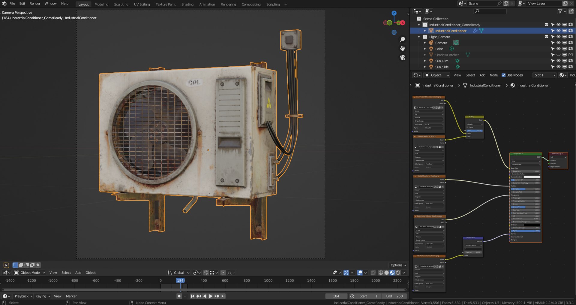 Industrial Conditioner GameReady LODs 3D Model - TurboSquid 2067846