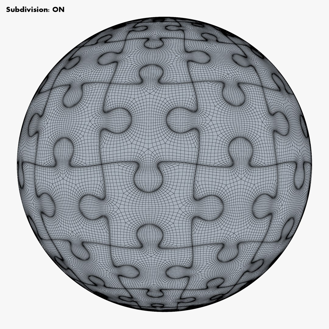 3D Colored Sphere Puzzle V - TurboSquid 1624291