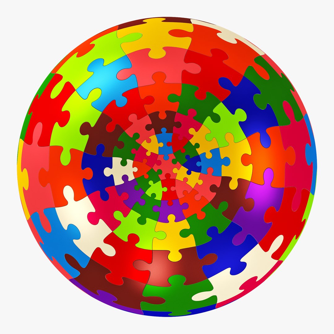3D Colored Sphere Puzzle V - TurboSquid 1624291