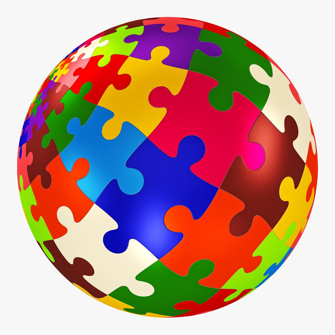 3D Colored Sphere Puzzle V - TurboSquid 1624291