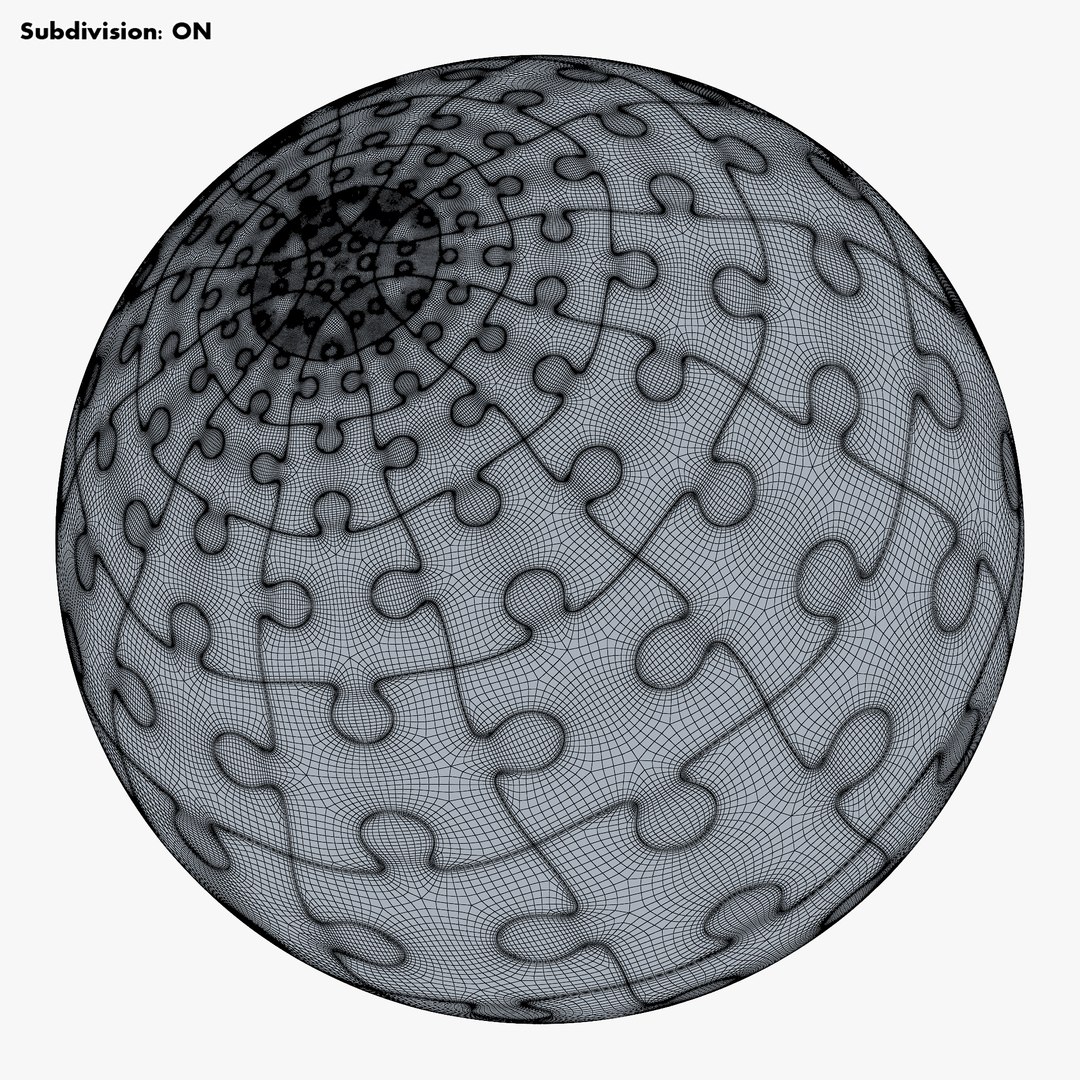 3D Colored Sphere Puzzle V - TurboSquid 1624291