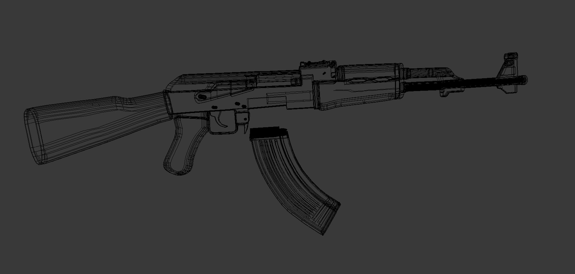 Fully Ak47 Texturing 3D - TurboSquid 1562367
