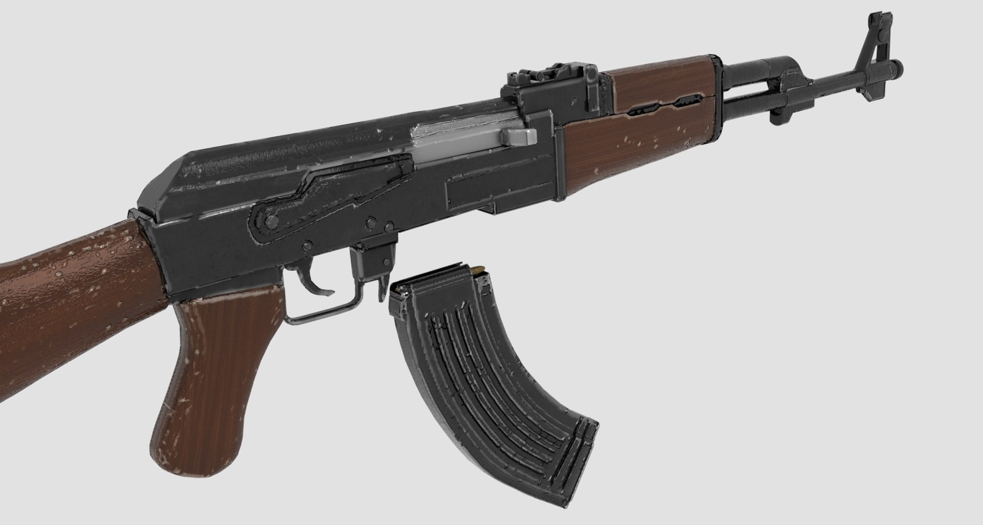 Fully Ak47 Texturing 3D - TurboSquid 1562367