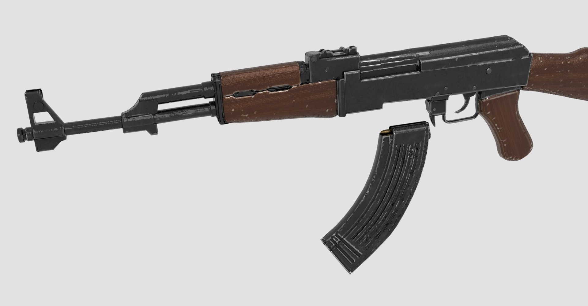 Fully Ak47 Texturing 3D - TurboSquid 1562367