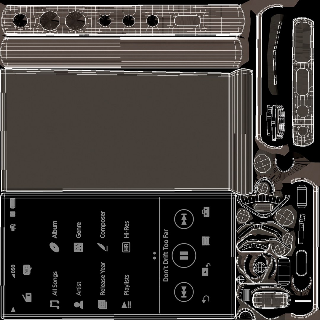 3D Digital MP3 Audio Media Player - TurboSquid 2130546