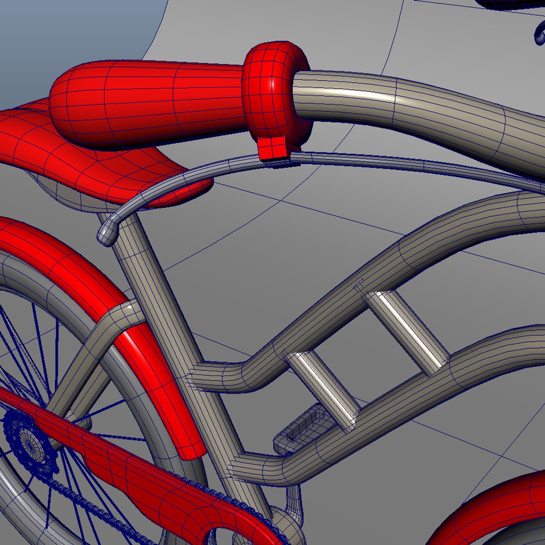 3d Model Of Simple Cartoon Bicycle