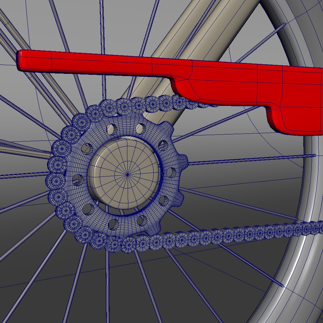 3d Model Of Simple Cartoon Bicycle