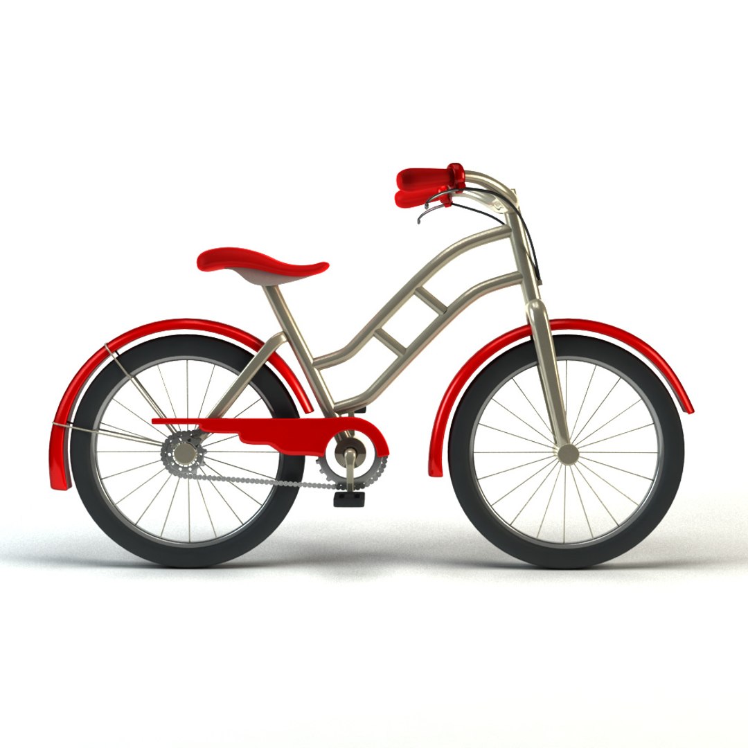 3d Model Of Simple Cartoon Bicycle