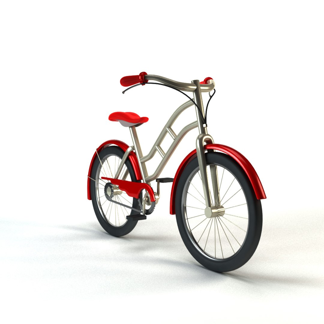 3d Model Of Simple Cartoon Bicycle