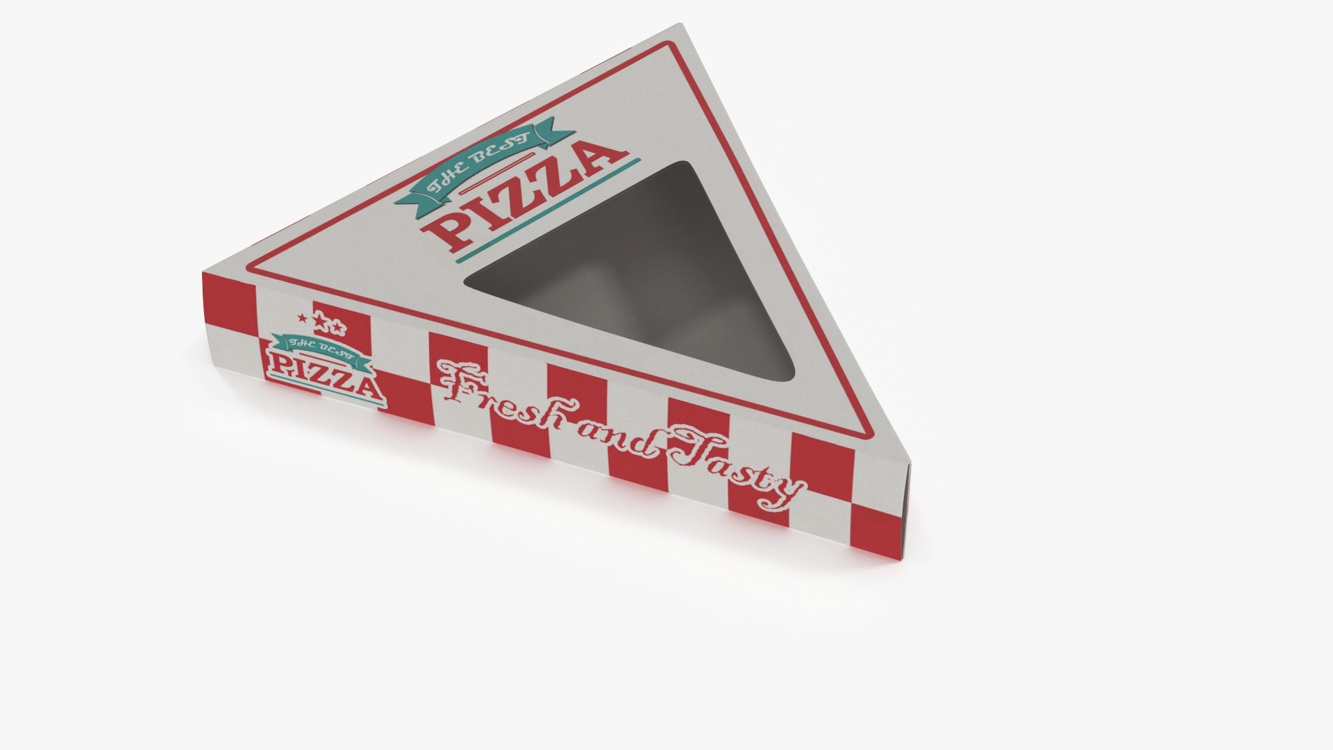 Triangle Pizza Packaging Box With Clear Window 3D - TurboSquid 2155475
