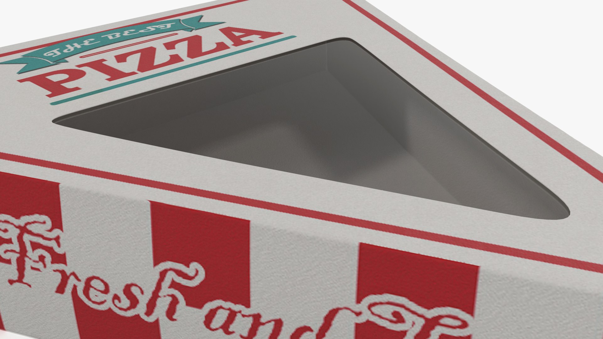Triangle Pizza Packaging Box With Clear Window 3D - TurboSquid 2155475