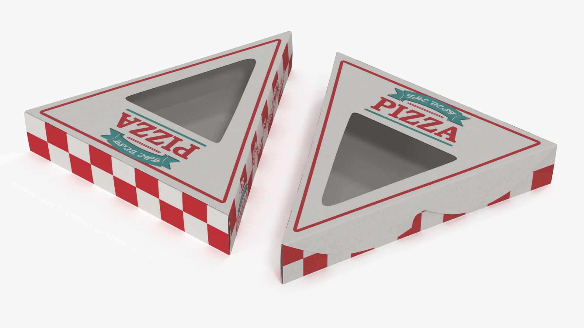 Triangle Pizza Packaging Box With Clear Window 3D - TurboSquid 2155475