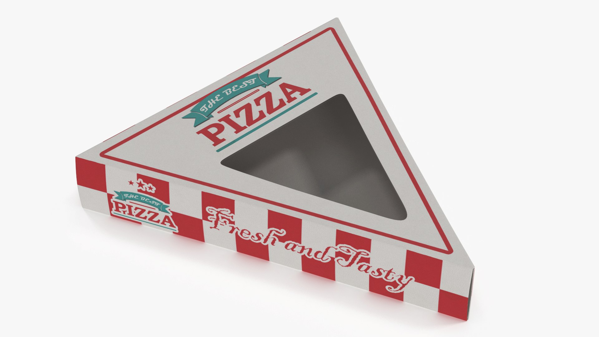 Triangle Pizza Packaging Box with Clear Window 3D - TurboSquid 2155475