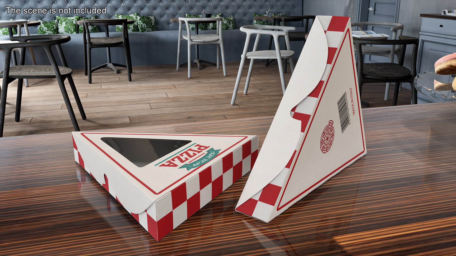 Triangle Pizza Packaging Box With Clear Window 3D - TurboSquid 2155475