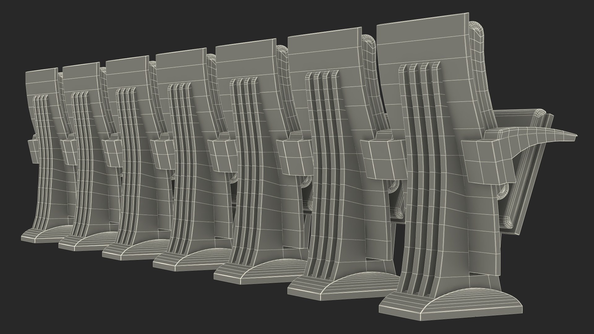 Auditorium Seats 3D Model - TurboSquid 2130605