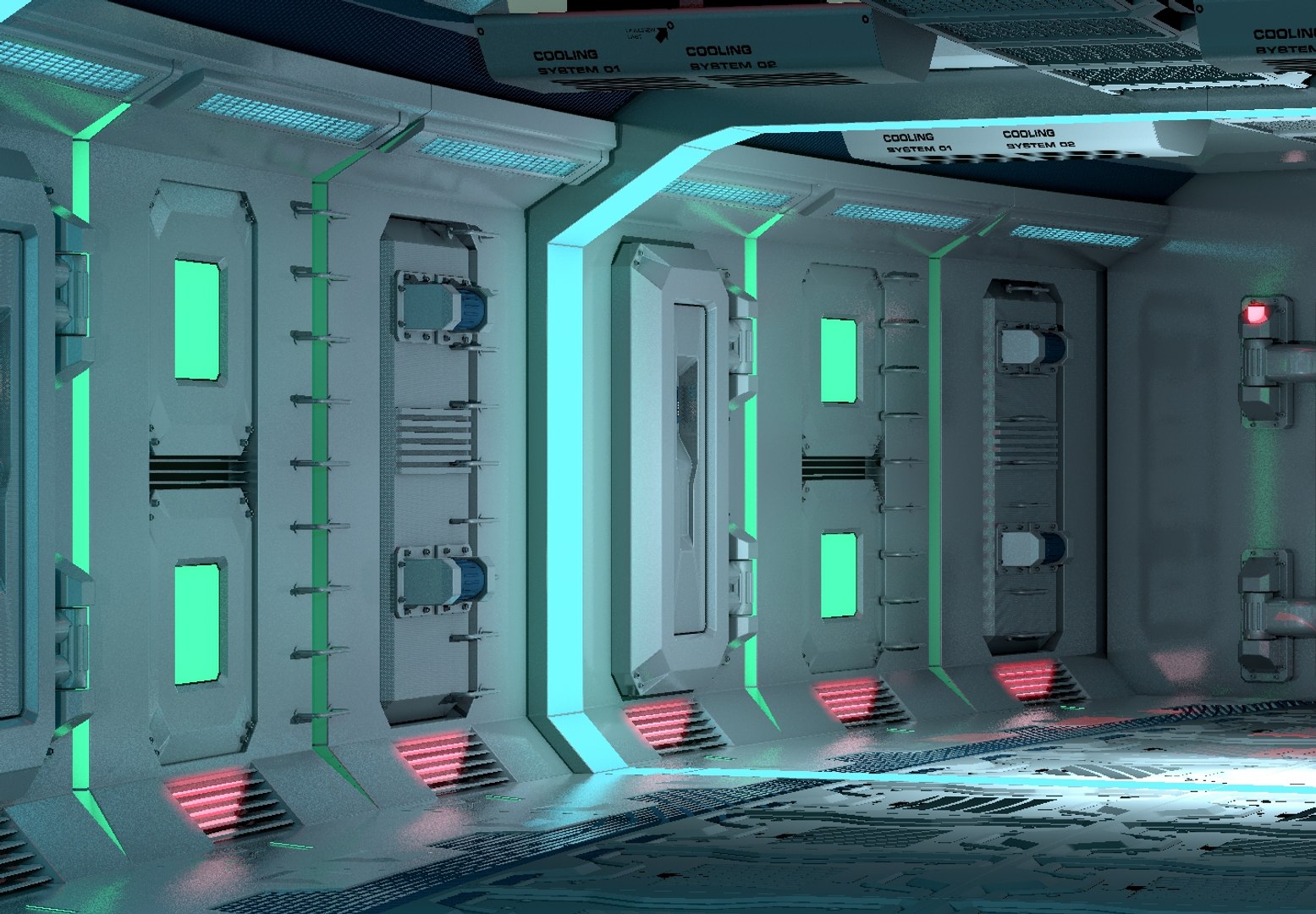 Corridor Scene 3d Model
