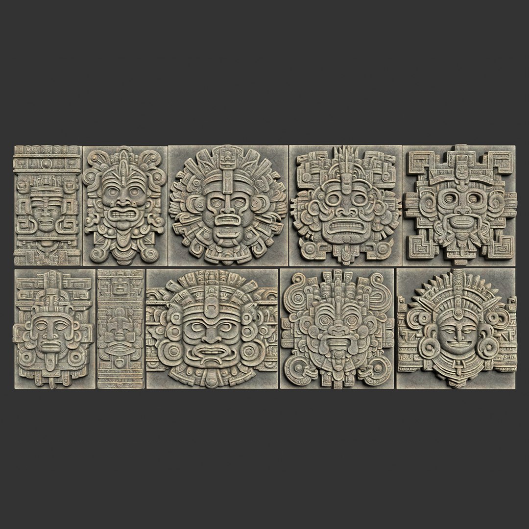 10 Low poly Mayan Temple Wall Decor 3D model - TurboSquid 2161707