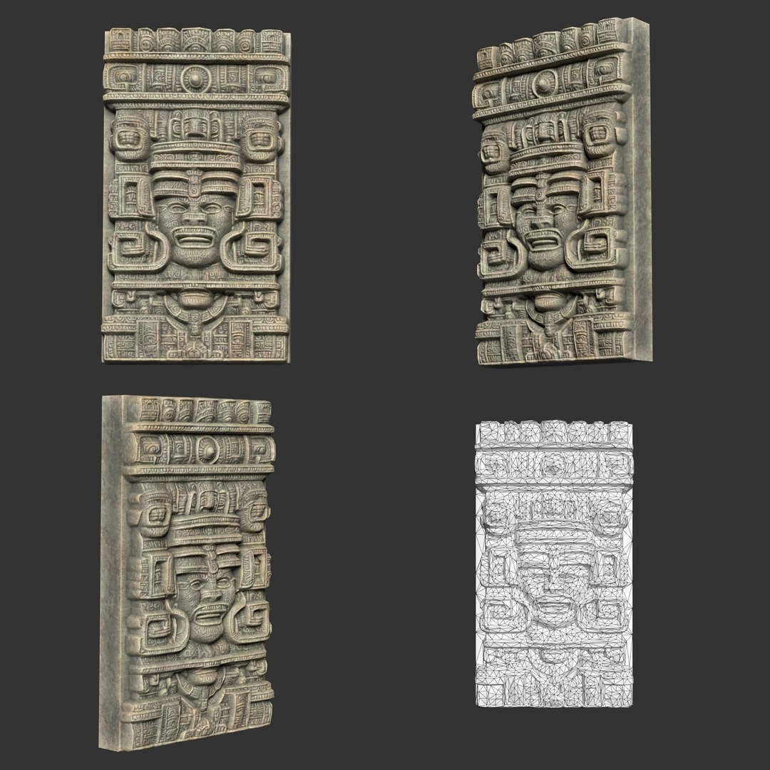 10 Low poly Mayan Temple Wall Decor 3D model - TurboSquid 2161707