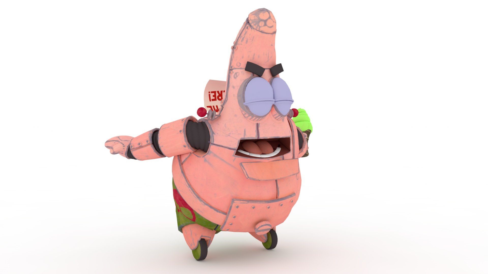 Robot Patrick Rigged And Animated Model - TurboSquid 2336990