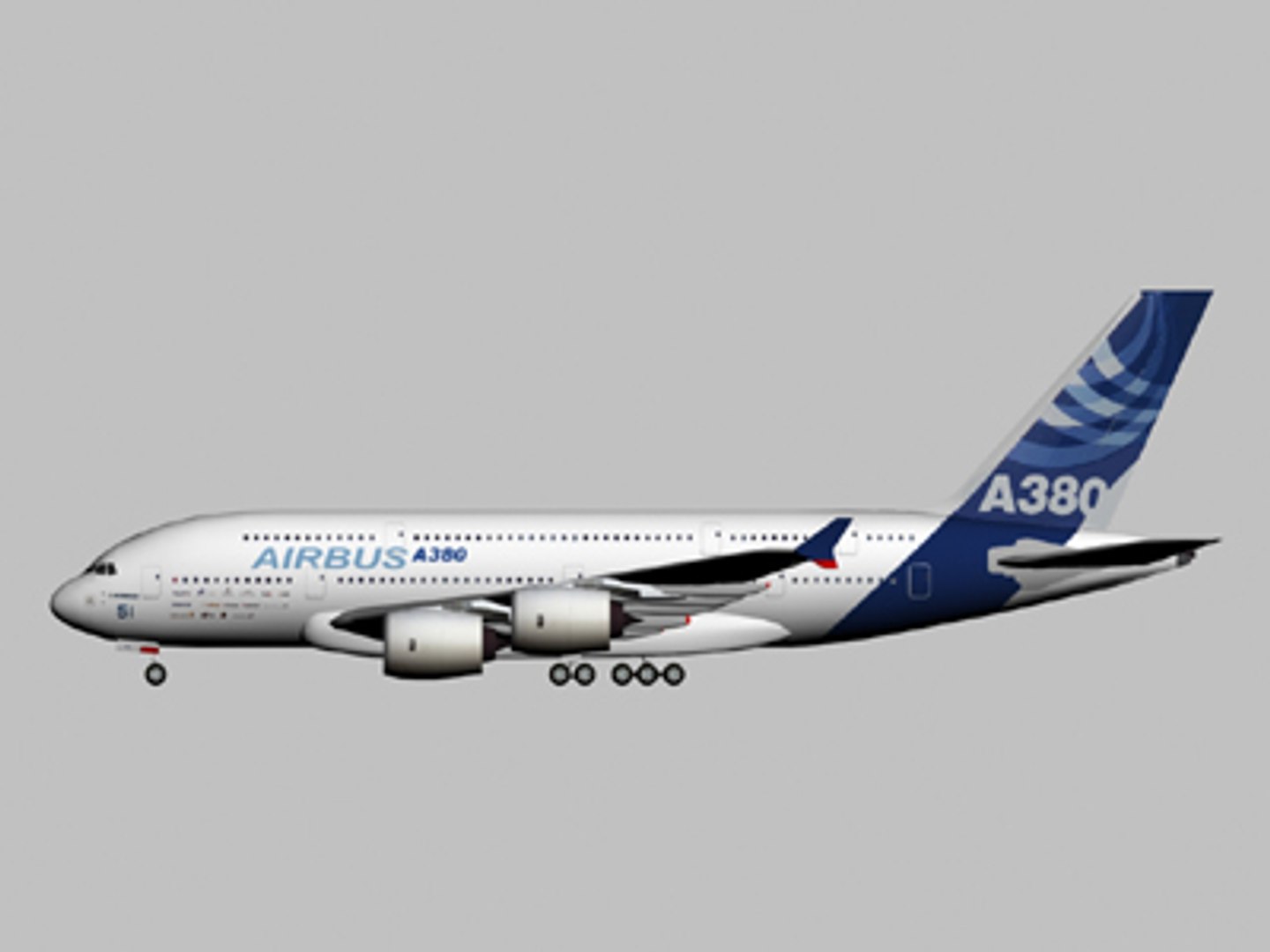 Airbus Industrie A380 3d Model