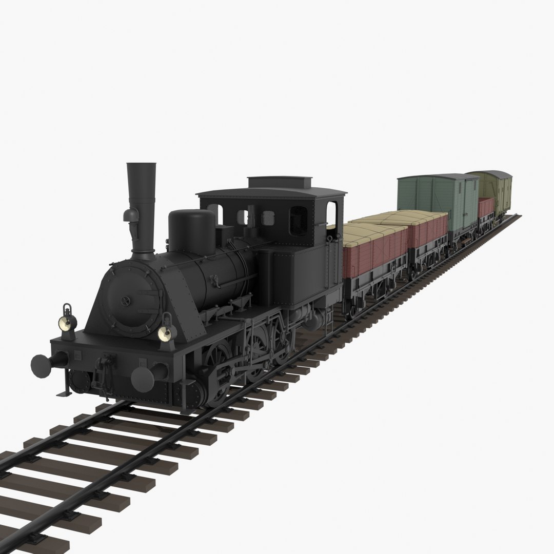 3D Steam Train - TurboSquid 1976399