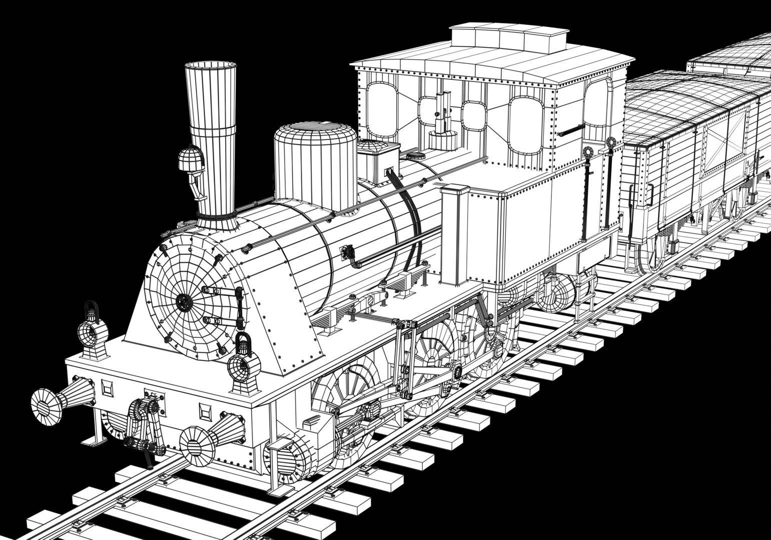3D Steam Train - TurboSquid 1976399