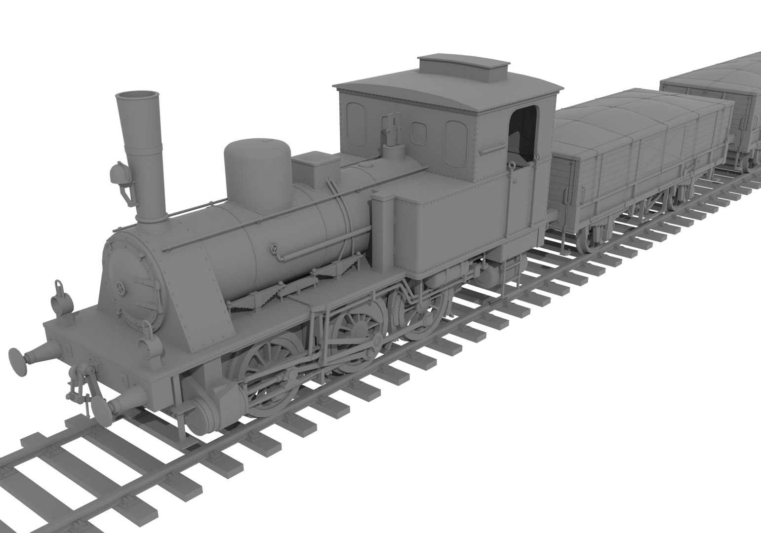 3D Steam Train - TurboSquid 1976399