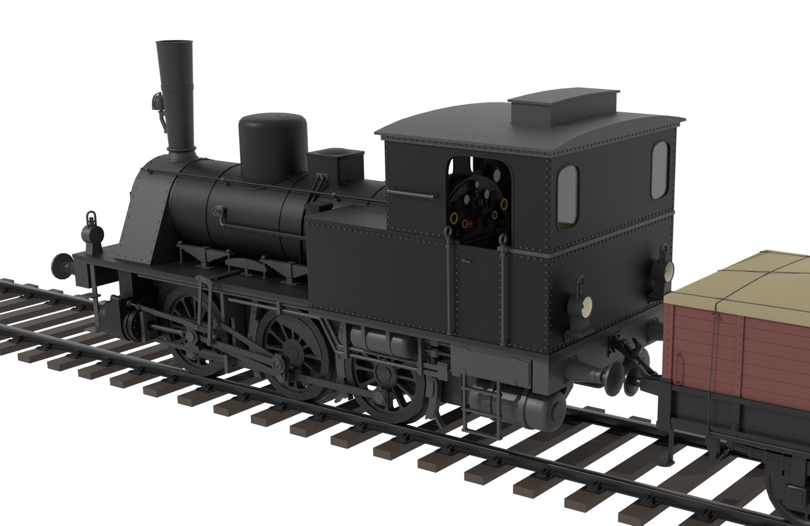 3D Steam Train - TurboSquid 1976399