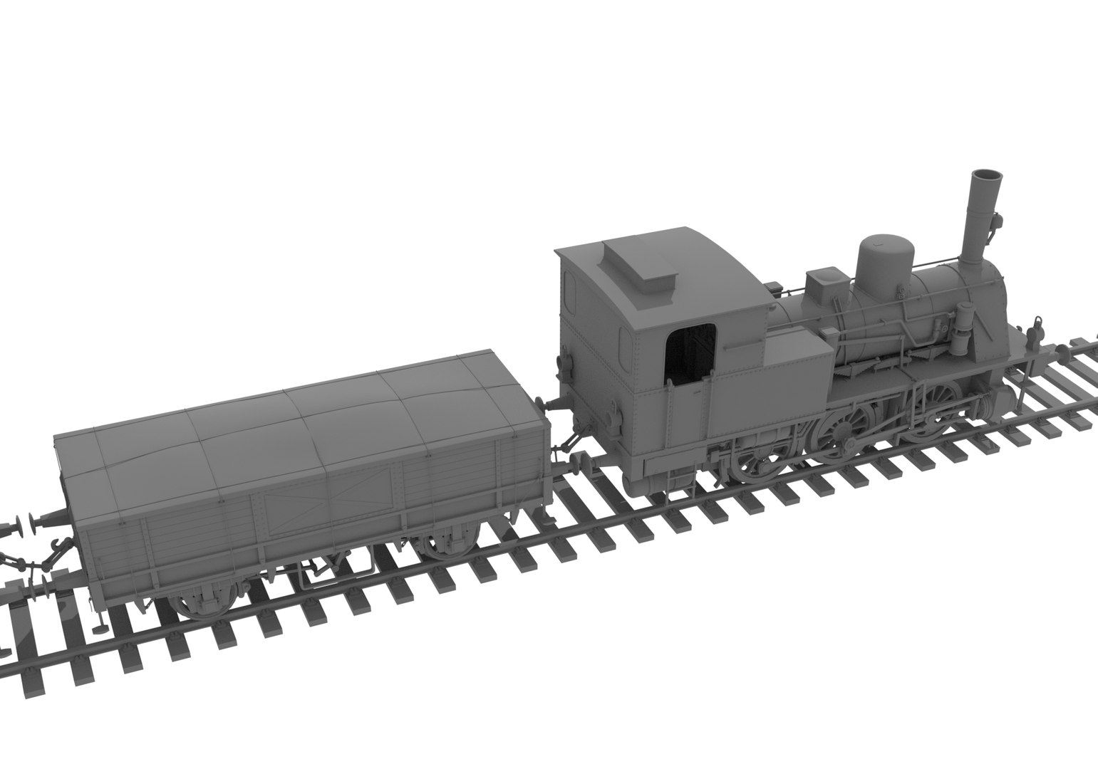 3D Steam Train - TurboSquid 1976399