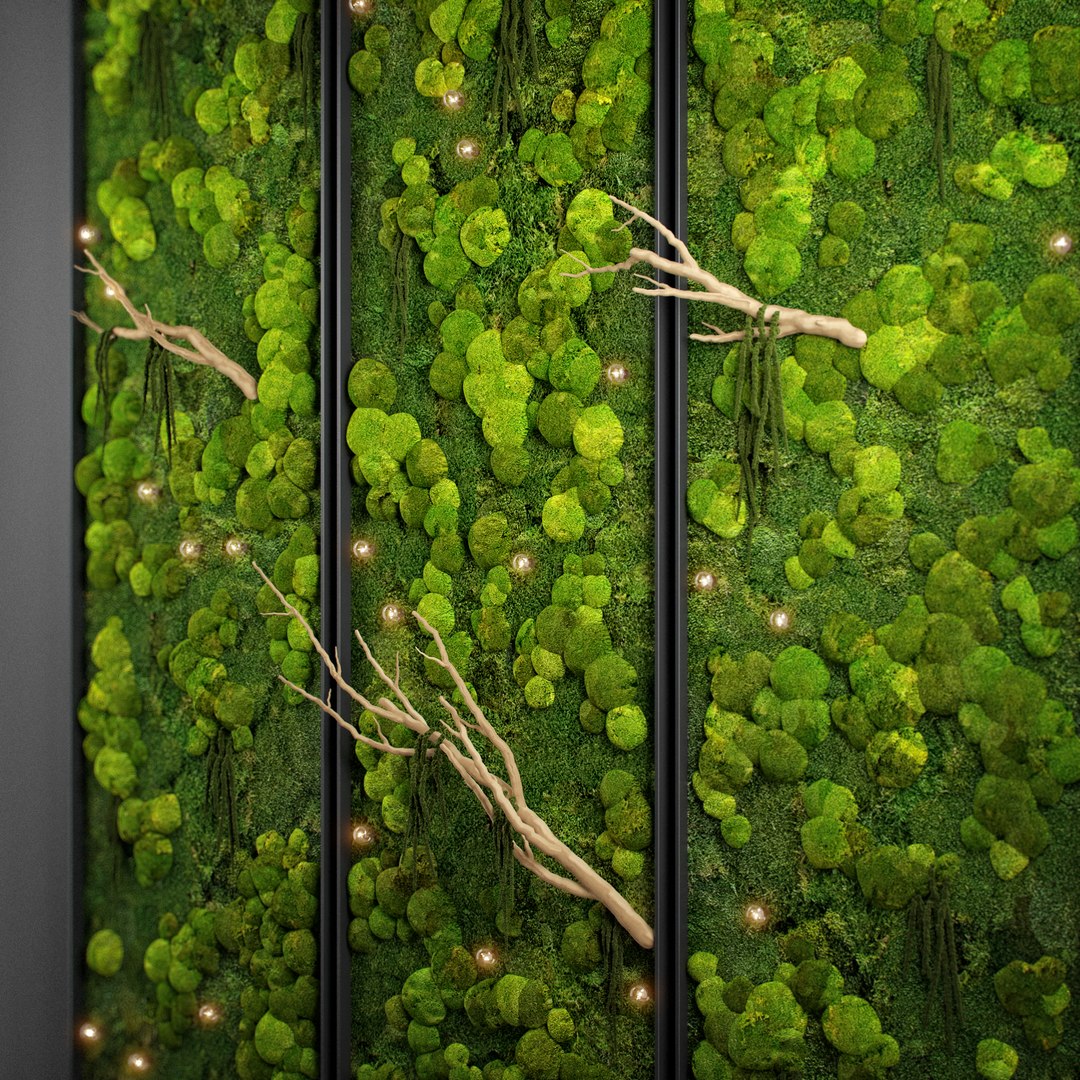 3D Panel Moss Wall - TurboSquid 1210362