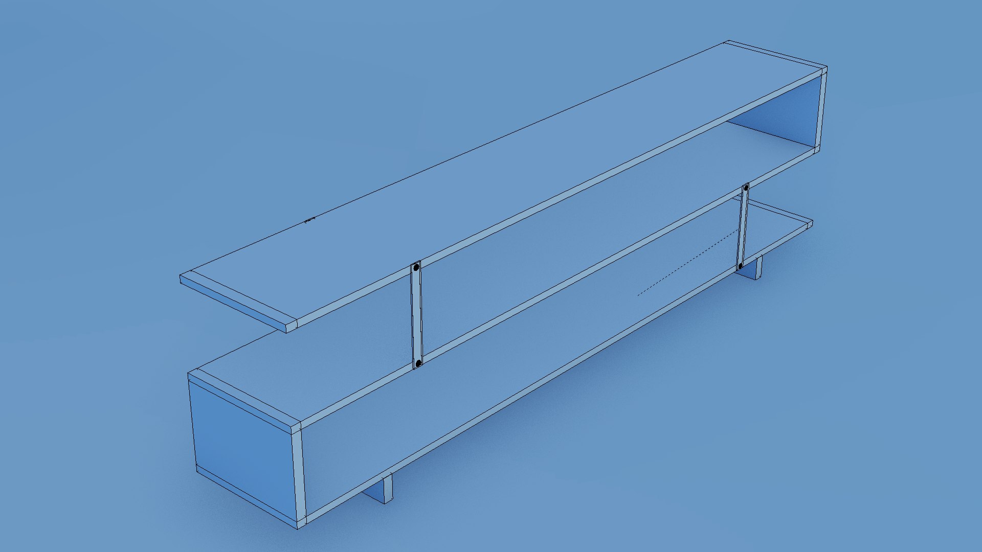 Boa Low Bookcase Model - TurboSquid 2020411
