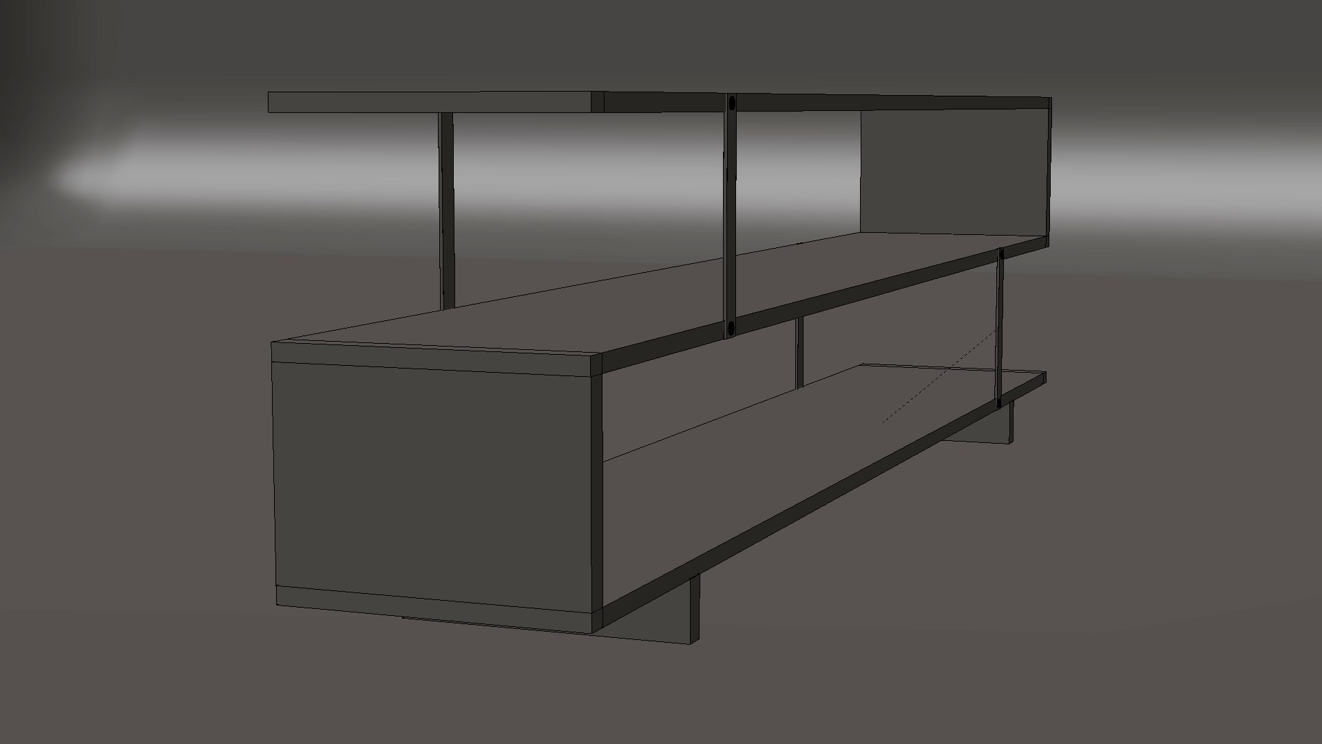 Boa Low Bookcase Model - TurboSquid 2020411