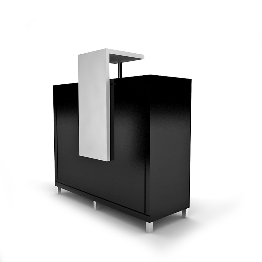 3d Model Reception Desk
