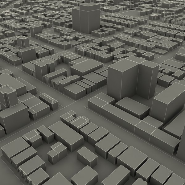 3d town v2 model