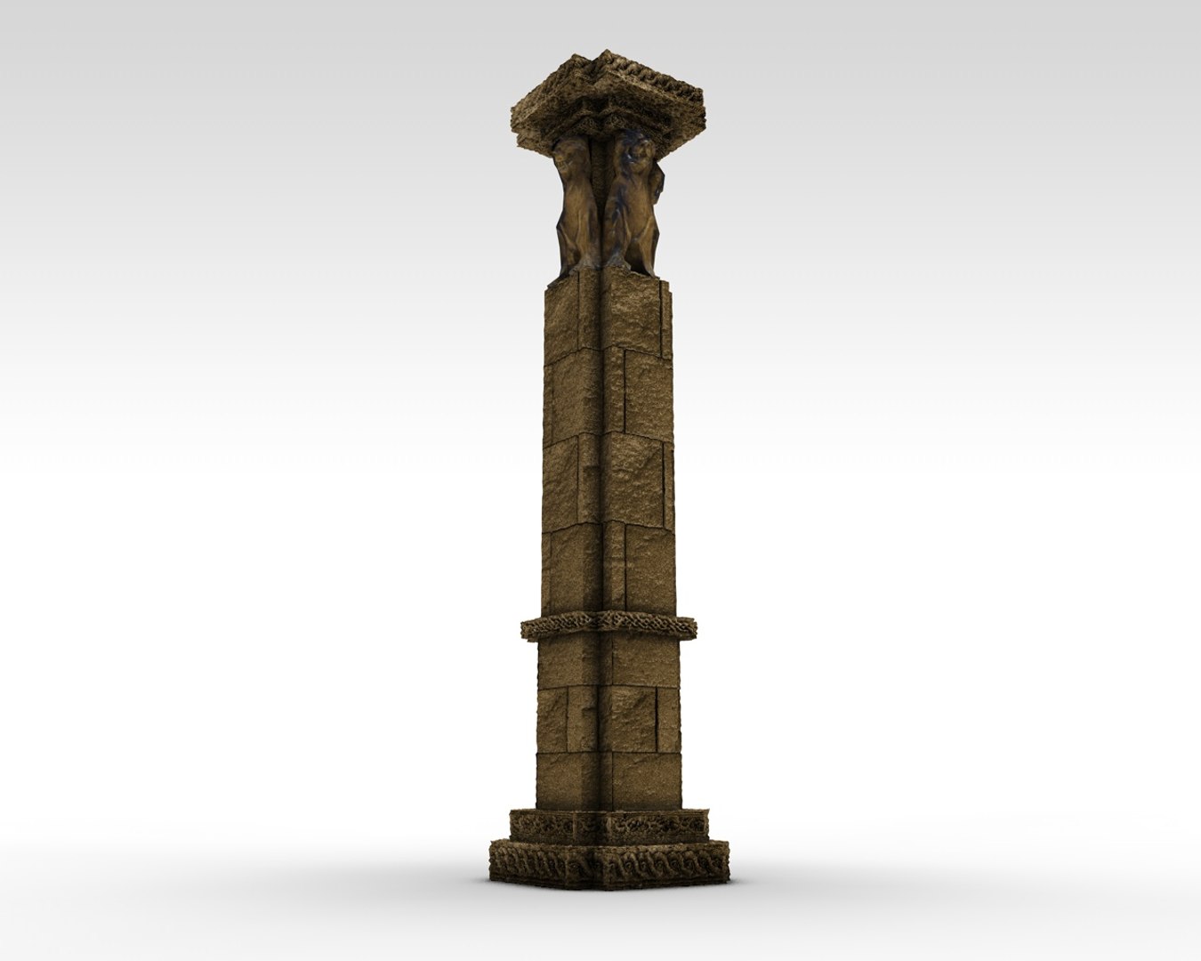 Stone Column 3D Model - TurboSquid 1431180