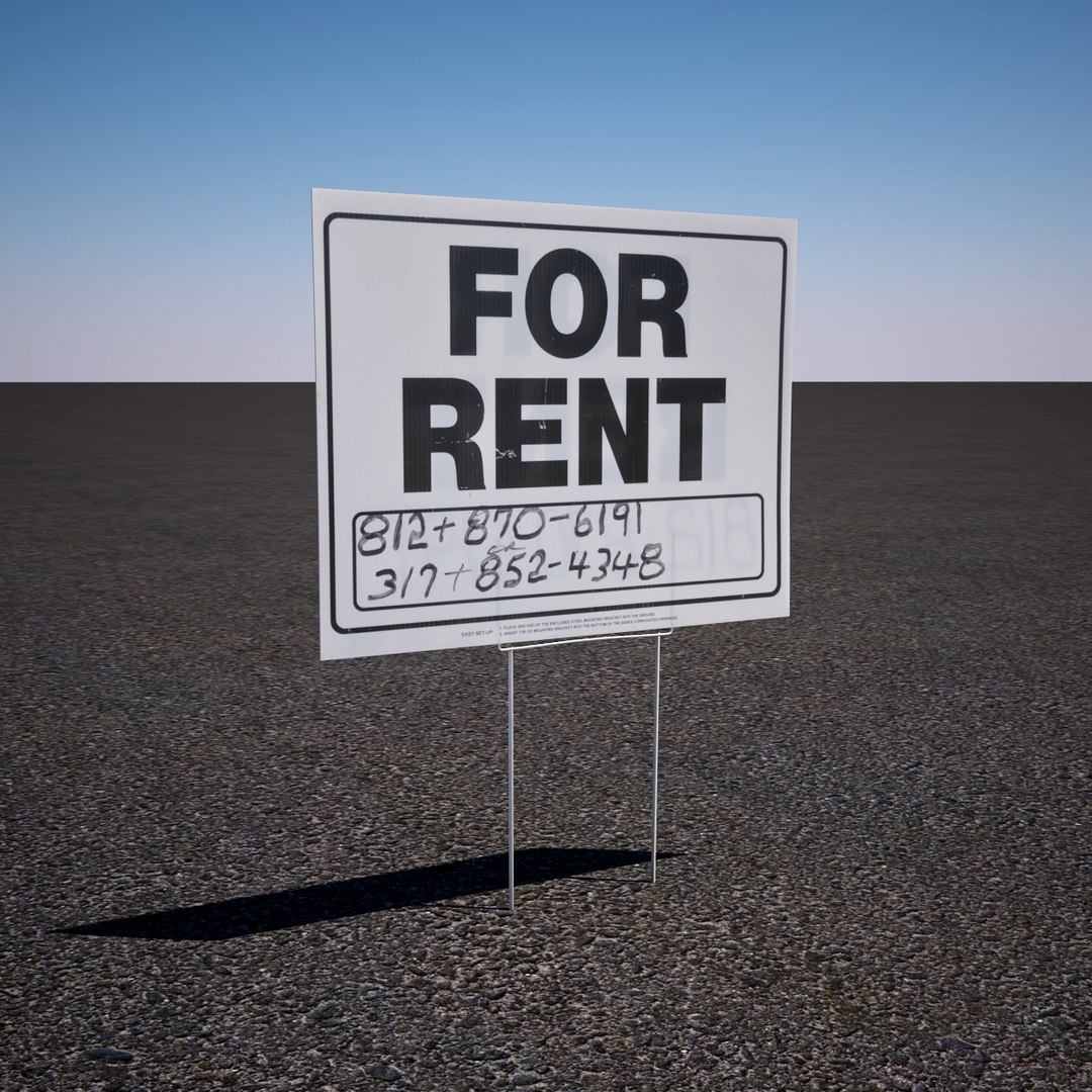 yard sign pack 3d model