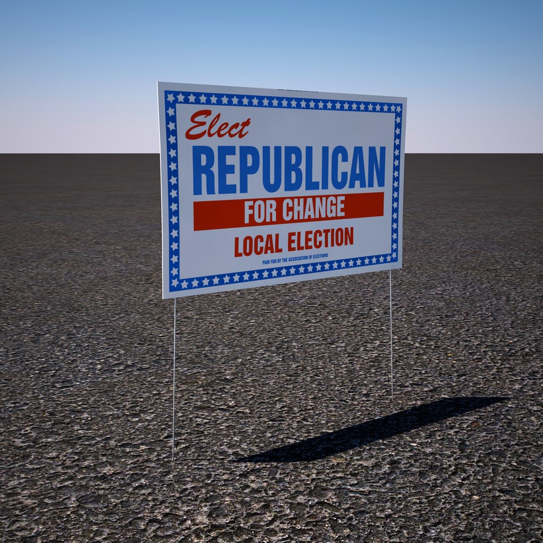 yard sign pack 3d model