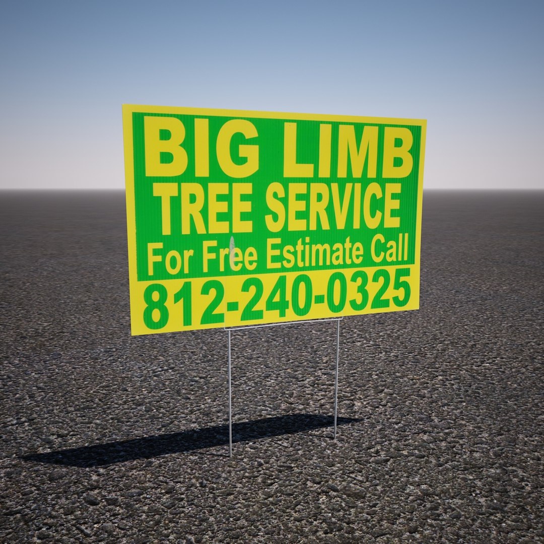 yard sign pack 3d model