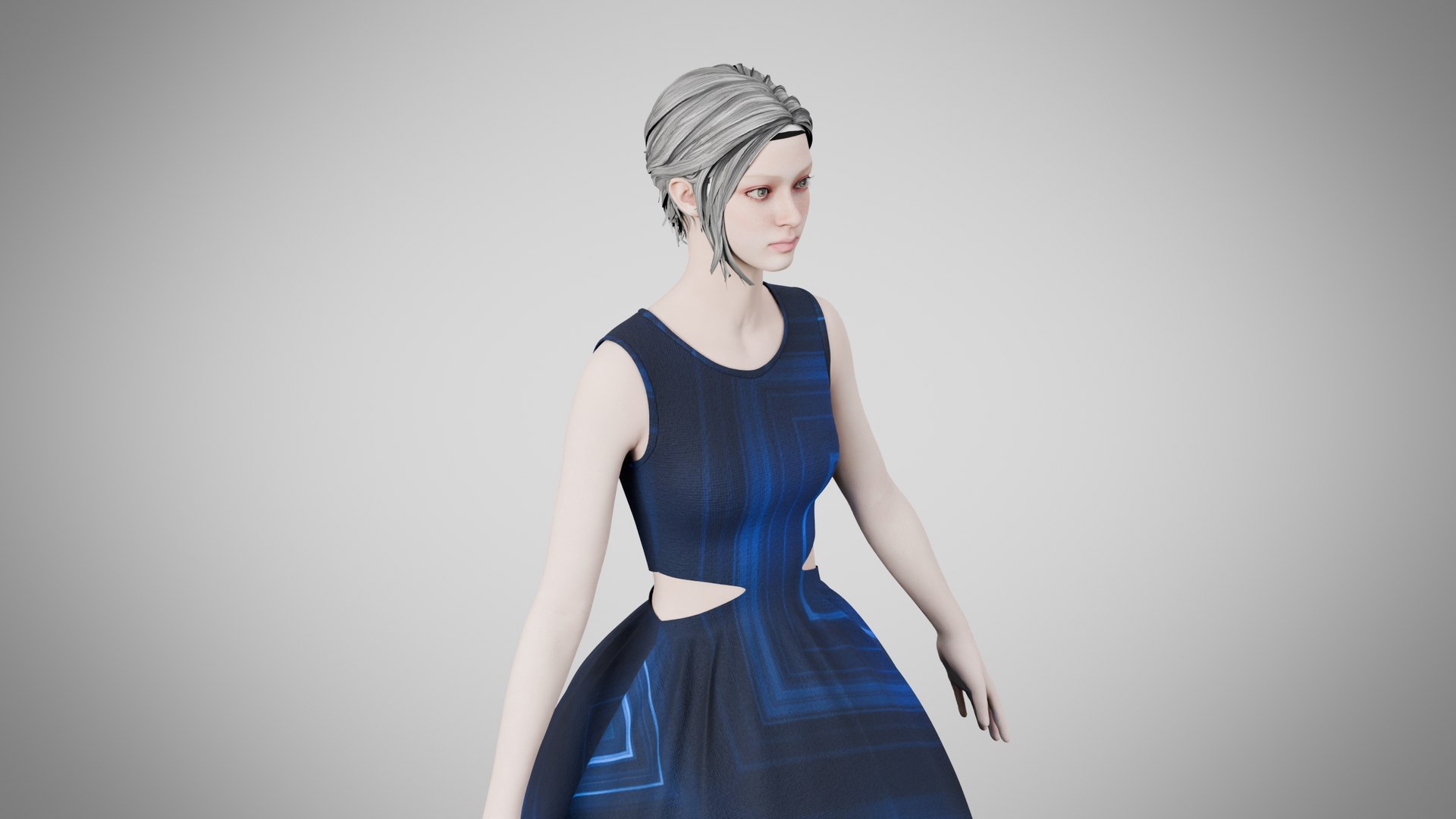 3D Model Dress 32 Midnight Prism - TurboSquid 2498079