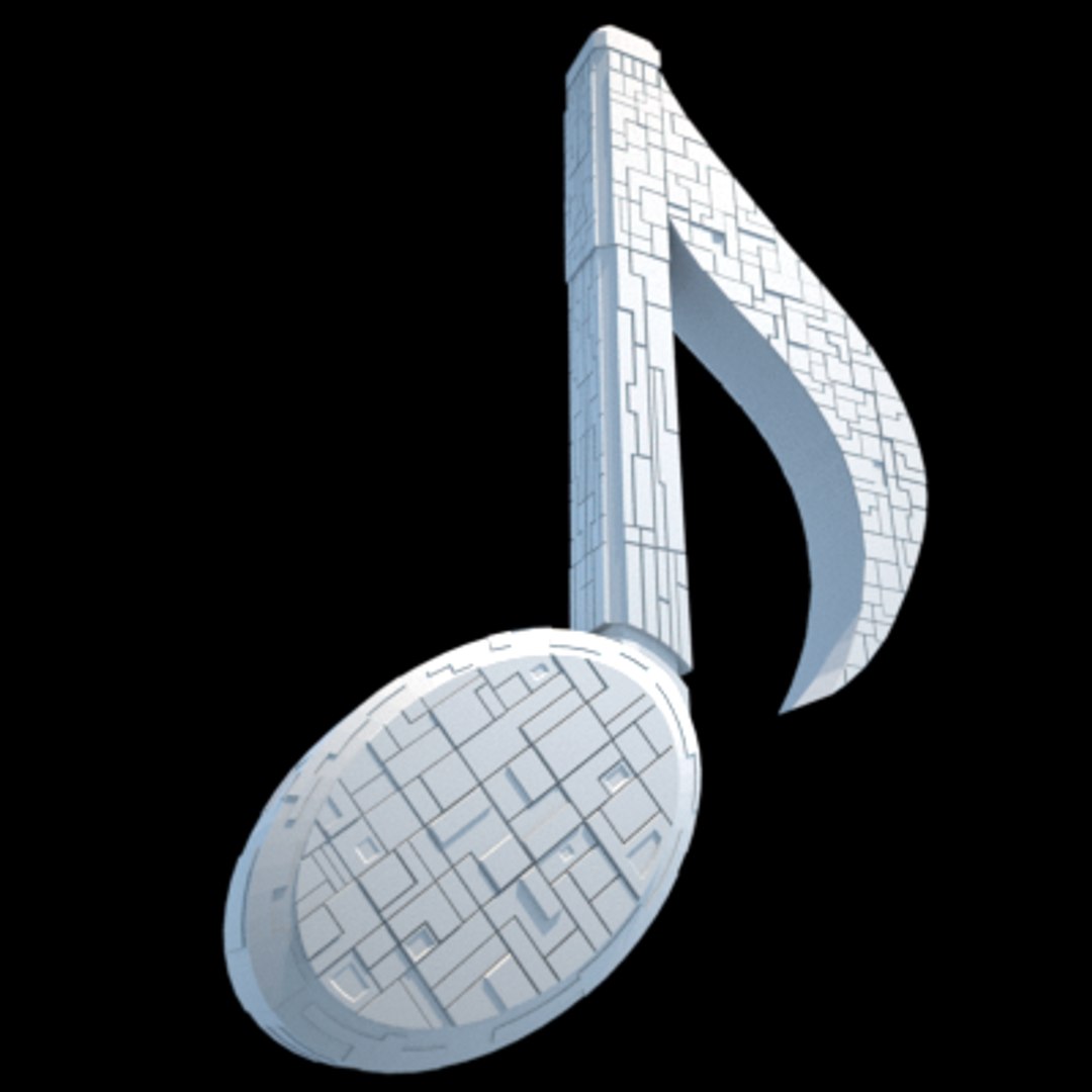 3d Spaceship Musical Note