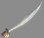 hand painted scimitar sword 3d model