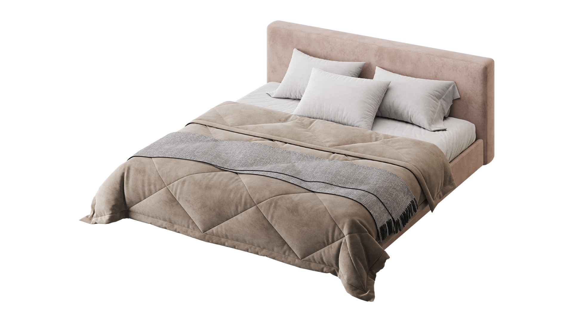 3D Brody King Bed Model - TurboSquid 2326814