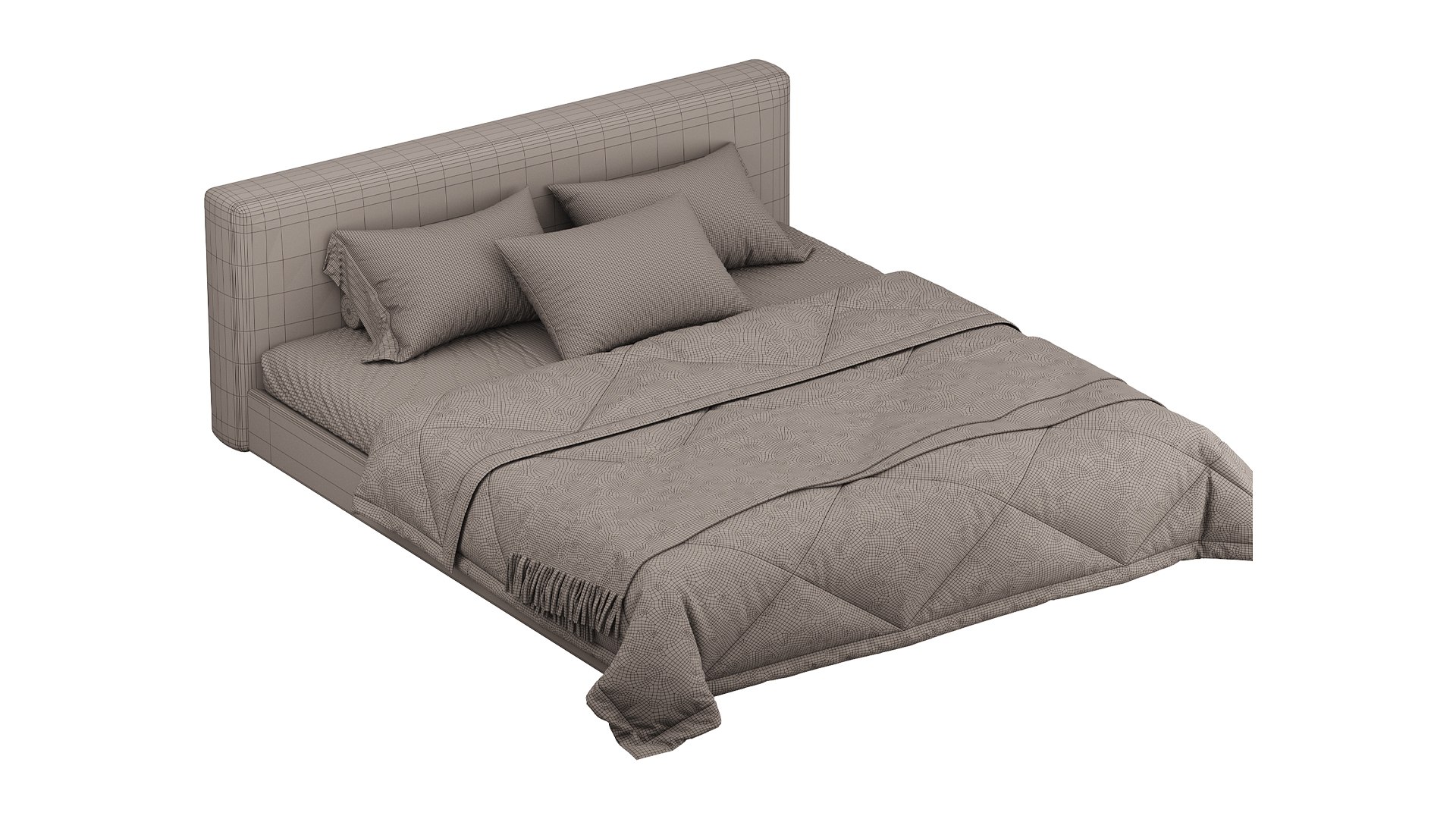 3D Brody King Bed Model - TurboSquid 2326814