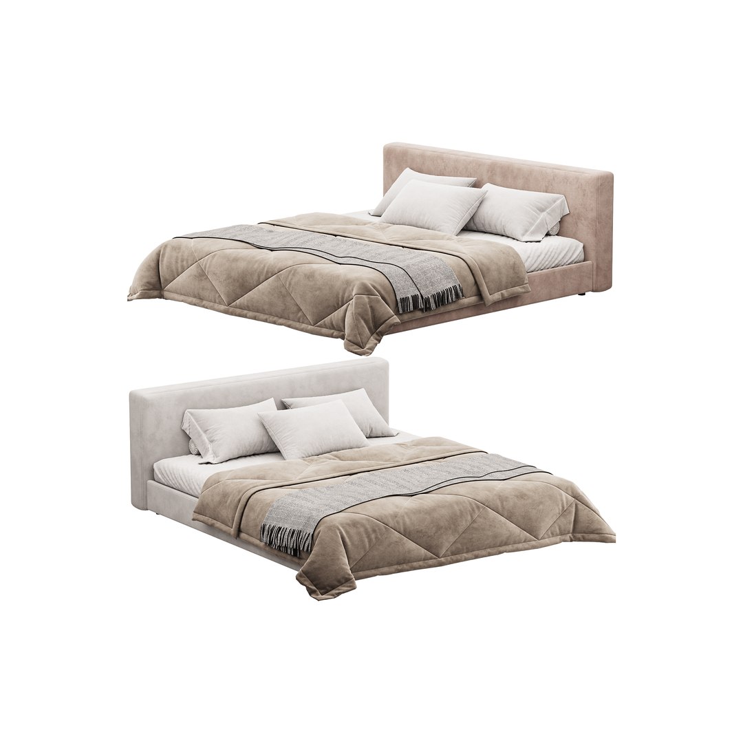 3D Brody King Bed Model - TurboSquid 2326814