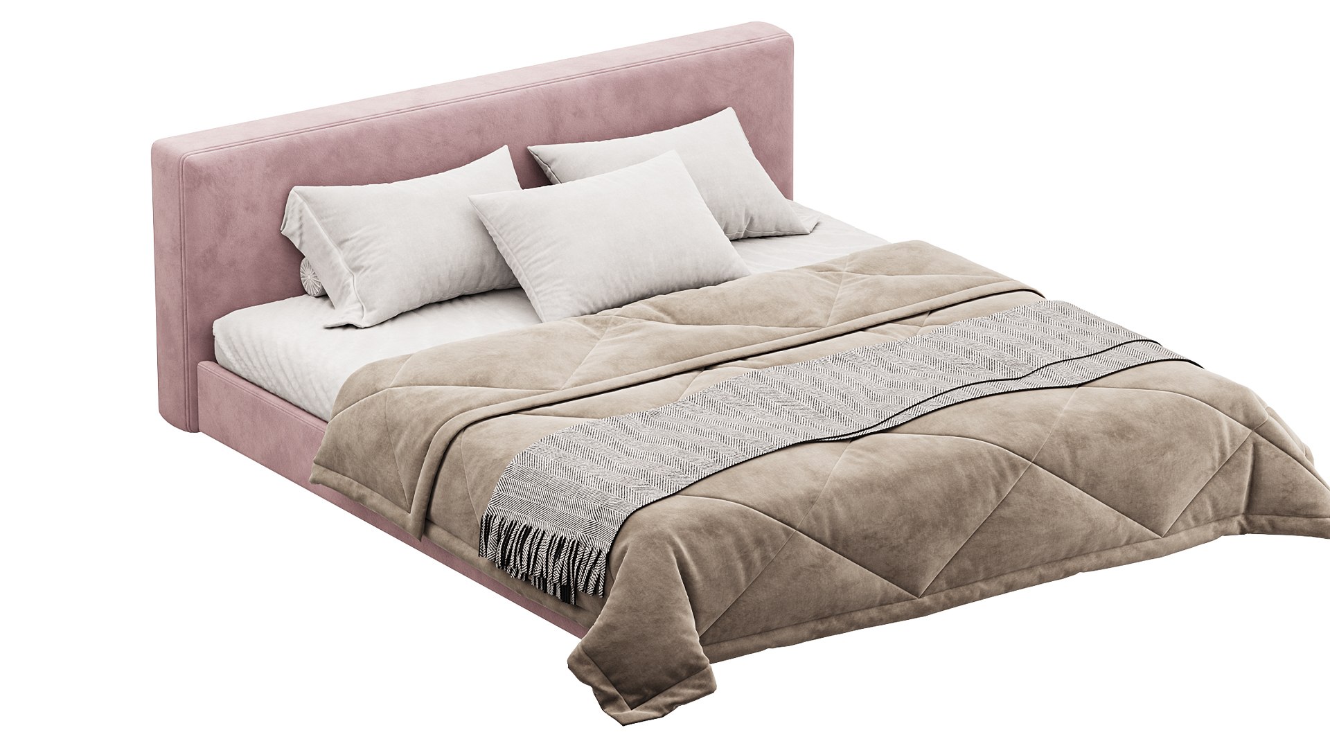 3D Brody King Bed Model - TurboSquid 2326814