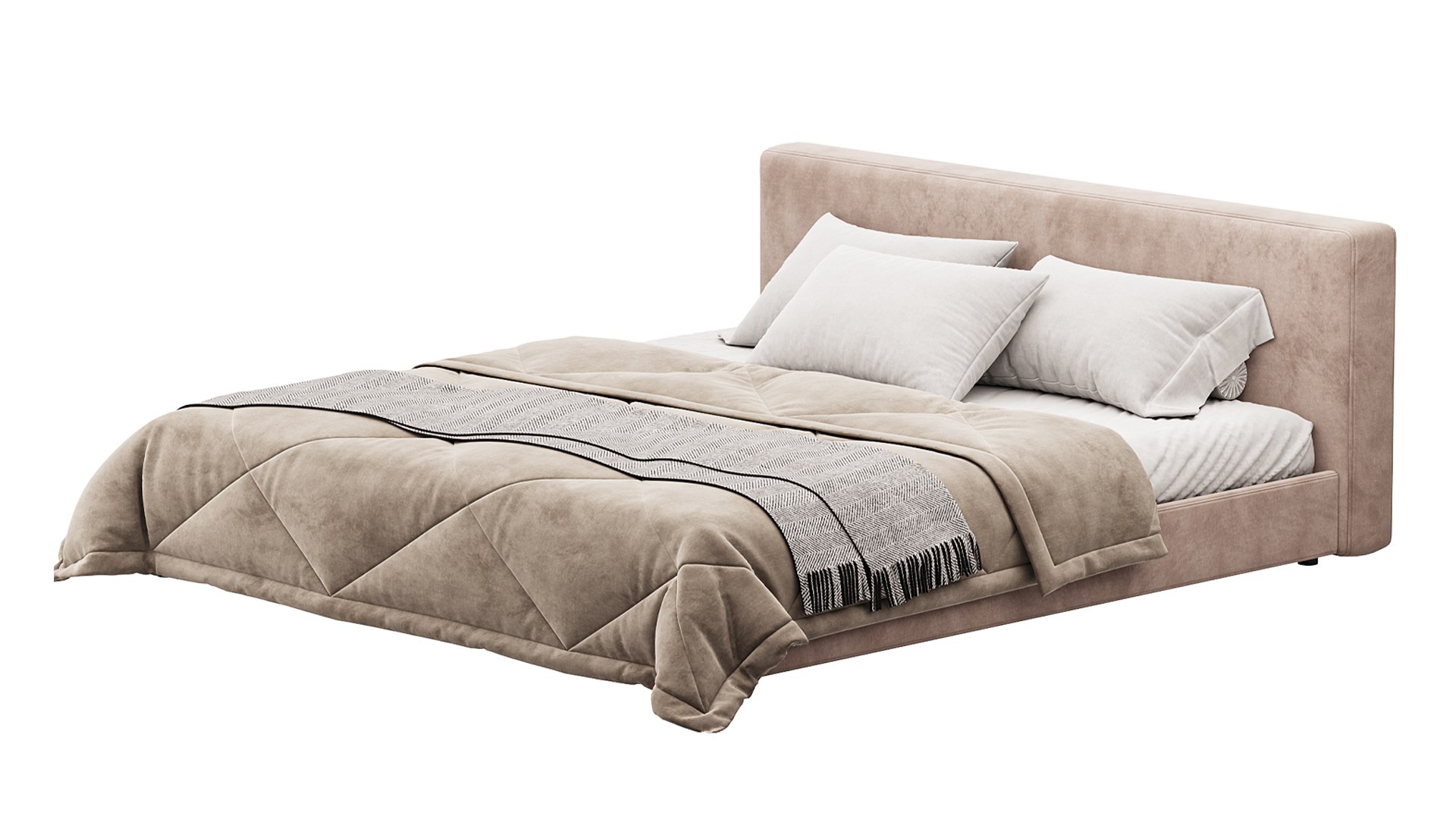 3D Brody King Bed Model - TurboSquid 2326814