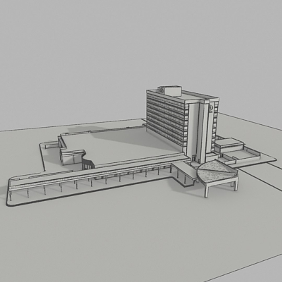 Hilton Hotel 3d Model