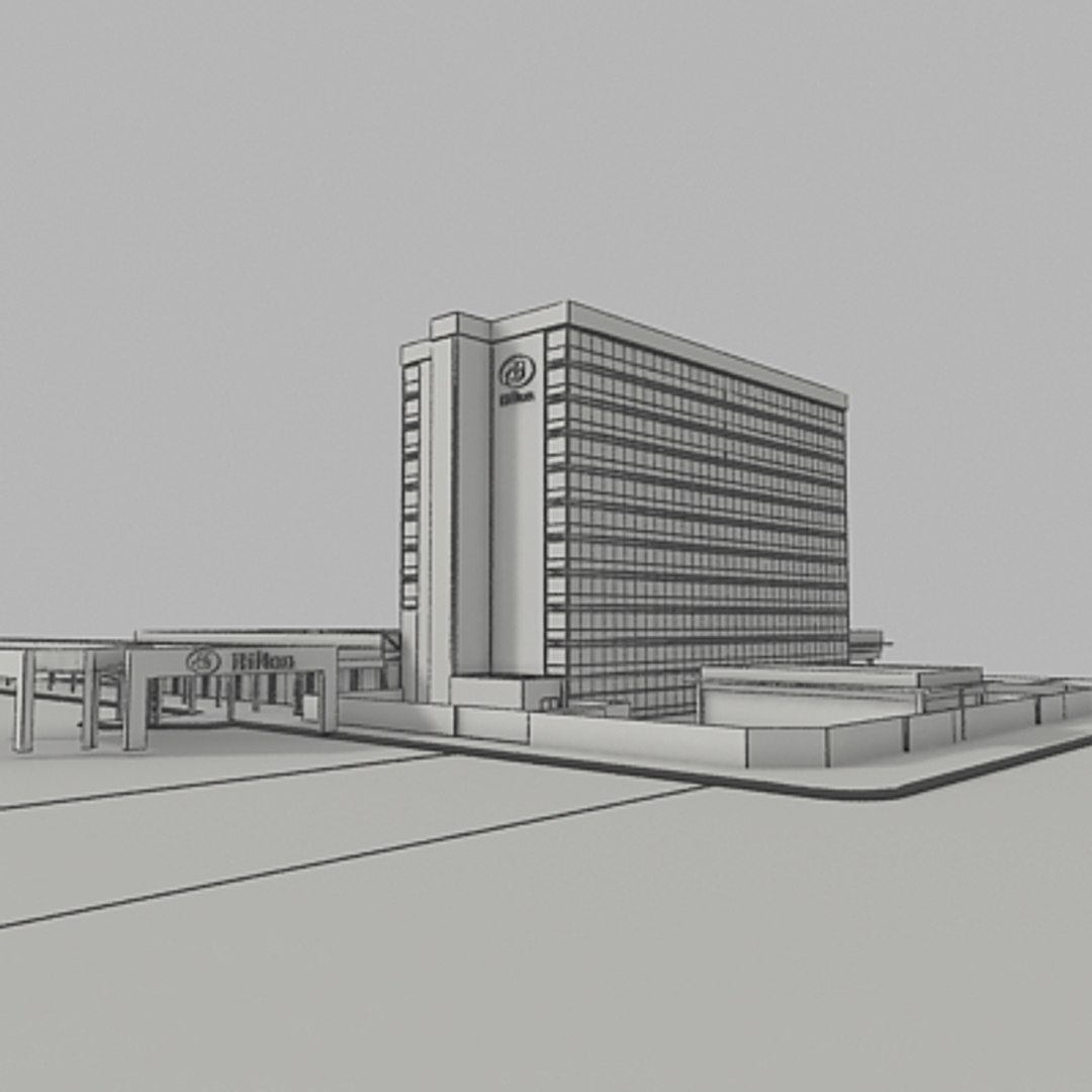 Hilton Hotel 3d Model