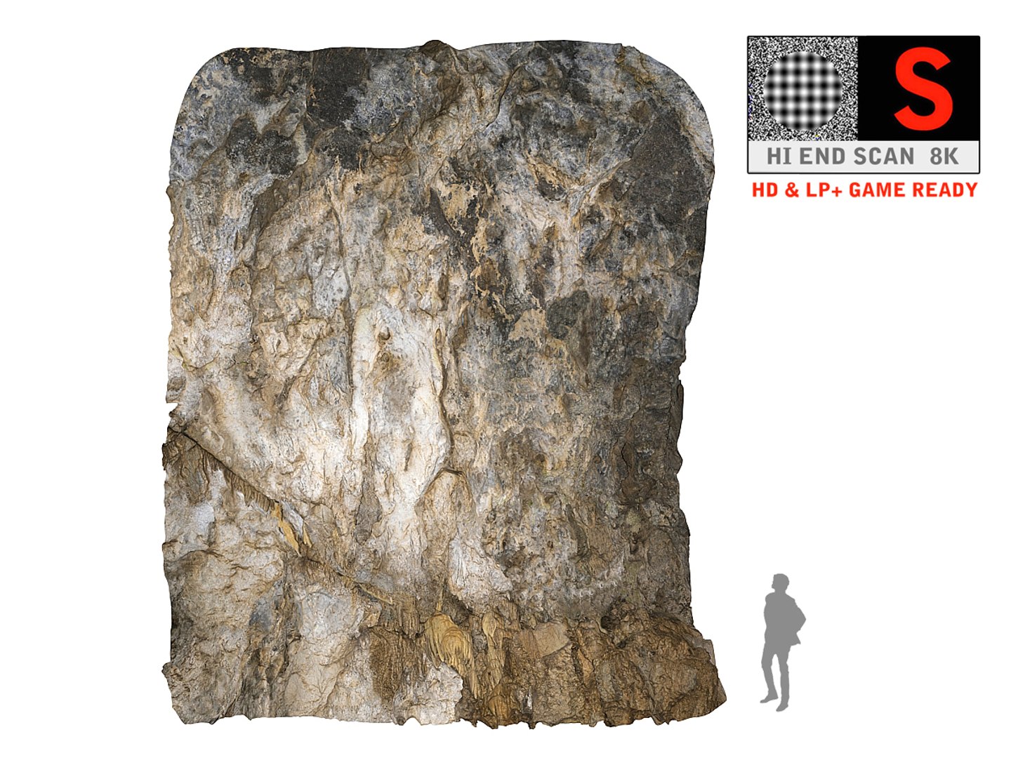 3d Model Cave Wall Scan 8k