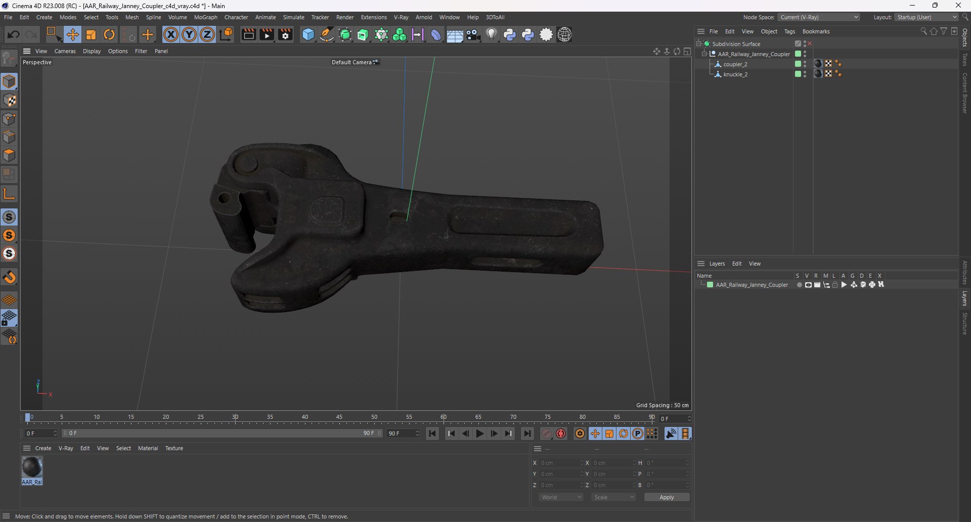 AAR Railway Janney Coupler 3D Model - TurboSquid 2307836